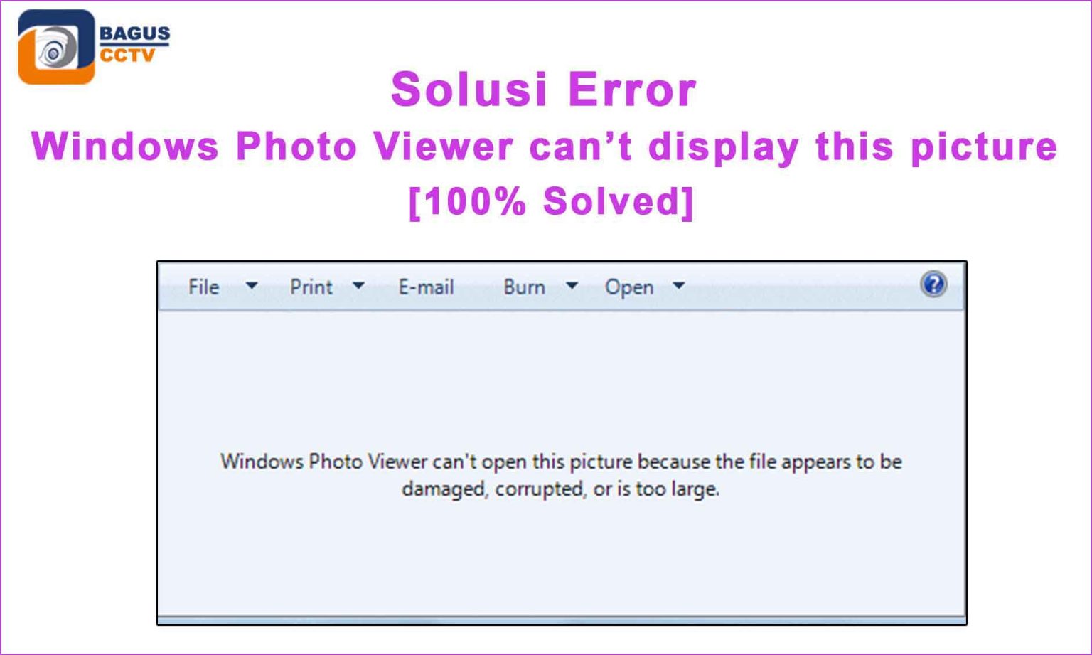 [Solved] Windows Photo Viewer Can’t Open This Picture Error – WARRMX